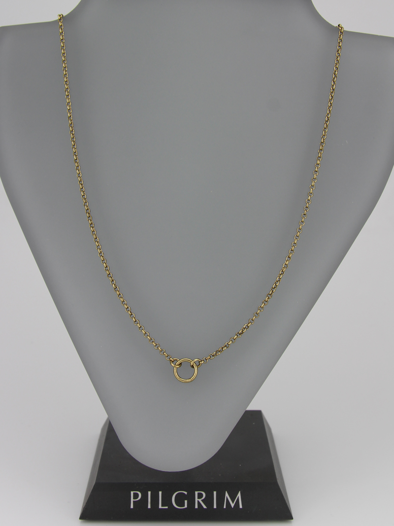 Pilgrim schlichte Kette mit Ring gold - mit Verlängerungskettchen ...