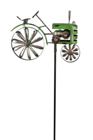 Eisen Gartenstecker Traktor Windspiel Metall Trecker Windrad
