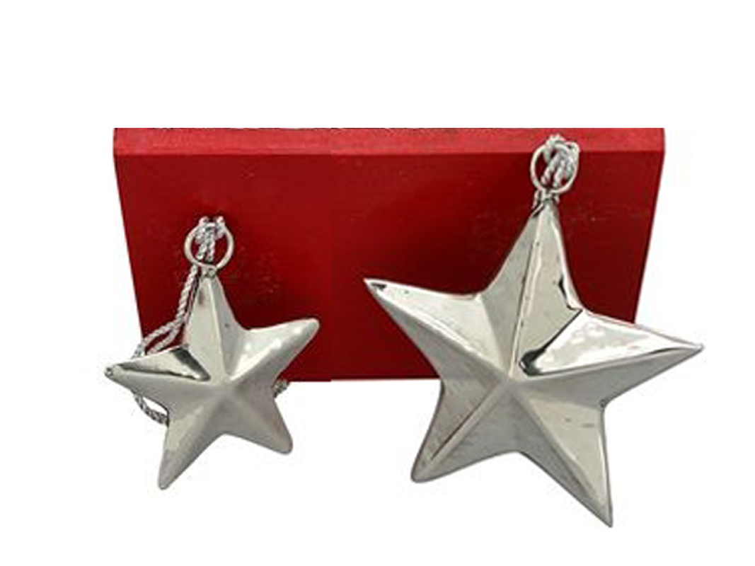 Metall Stern Weihnachtsbaumhänger - Geschenkanhänger Stern